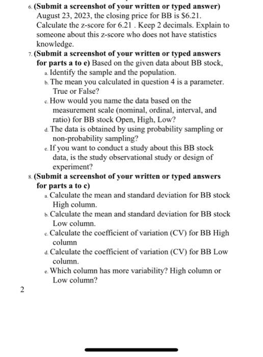 Solved 6. (Submit a screenshot of your written or typed | Chegg.com