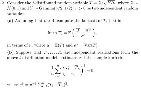 2. Consider the t-distributed random variable | Chegg.com