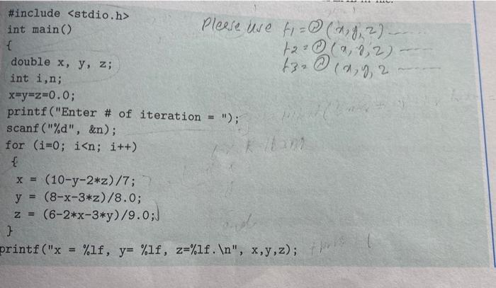 Solved please use the method f1@(x,y,z)......change this | Chegg.com