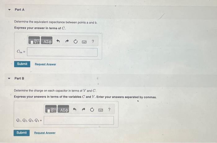 Solved In the figure, suppose C1=C2=C3=C4=C.(Figure | Chegg.com