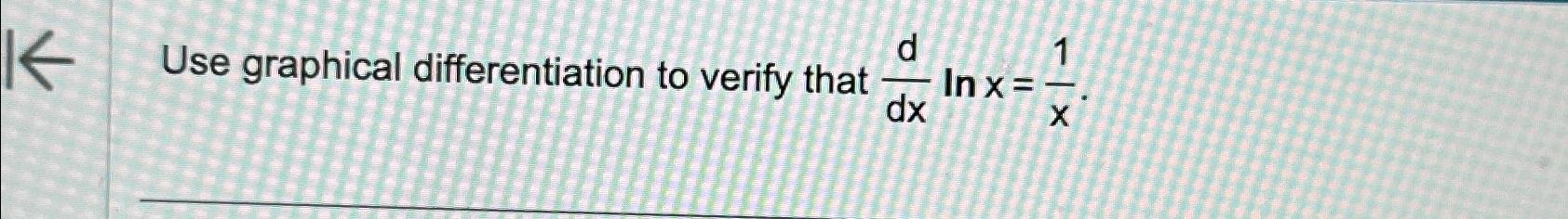 Solved Use graphical differentiation to verify that | Chegg.com
