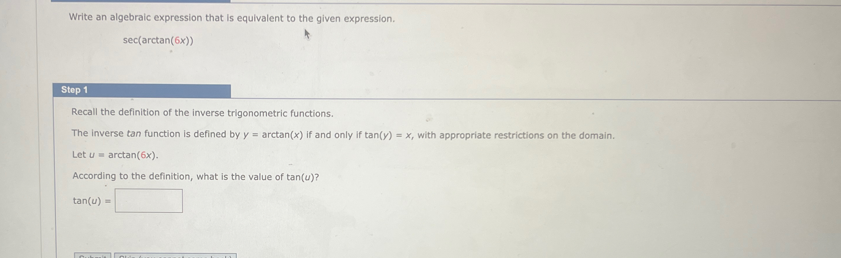 Solved Write an algebraic expression that is equivalent to | Chegg.com