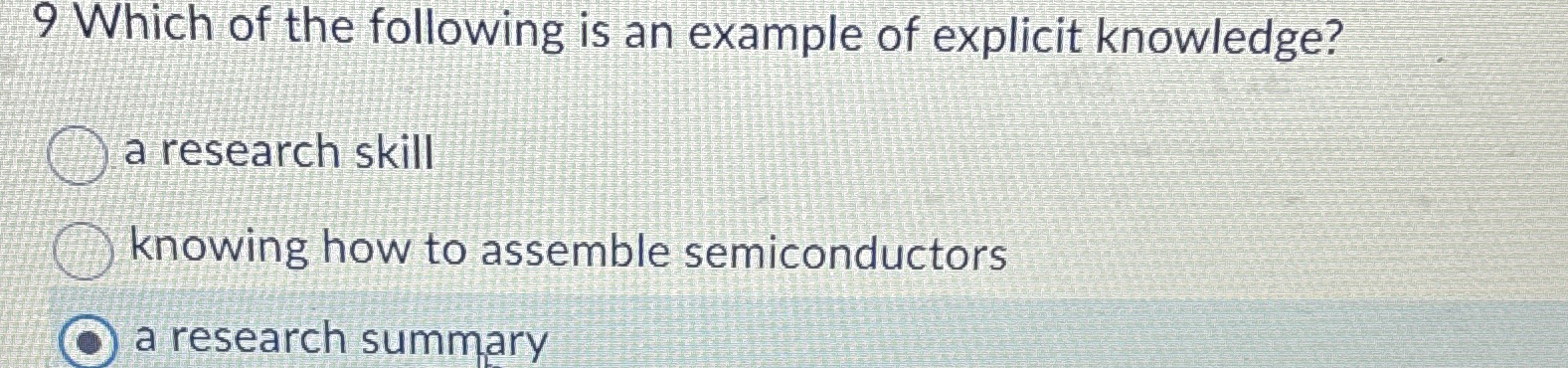 Solved 9 ﻿Which of the following is an example of explicit | Chegg.com