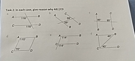 Solved Task 2: In each case, give reason why AB||CDaec | Chegg.com