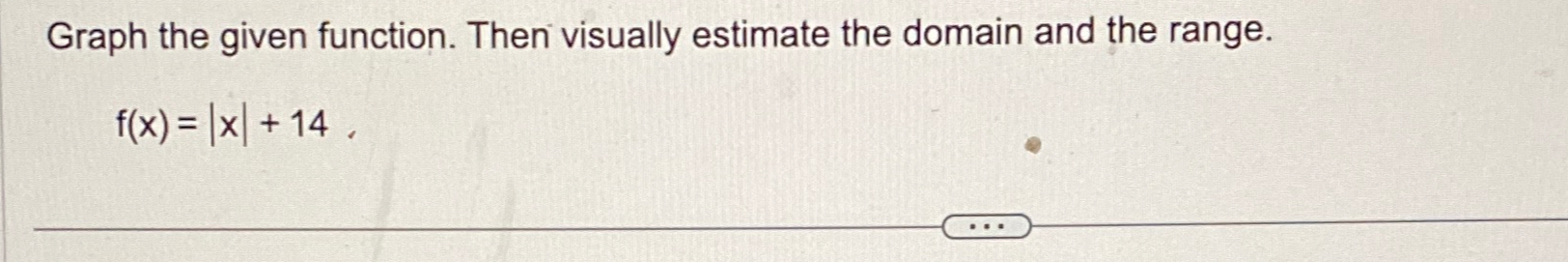 Solved Graph the given function. Then visually estimate the | Chegg.com