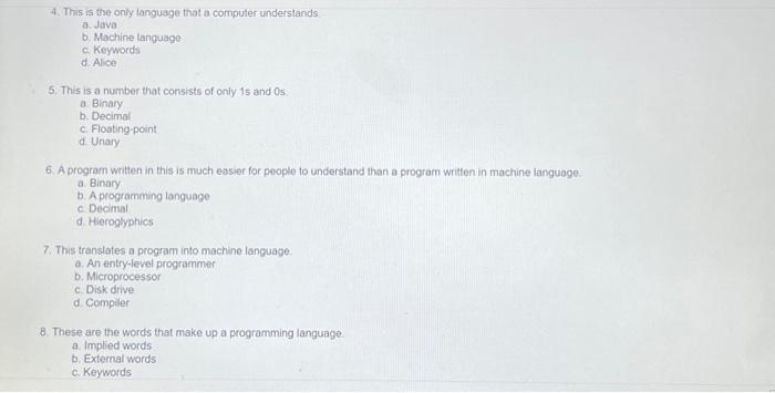 Solved Starting out with alice chapter 1 review questions | Chegg.com
