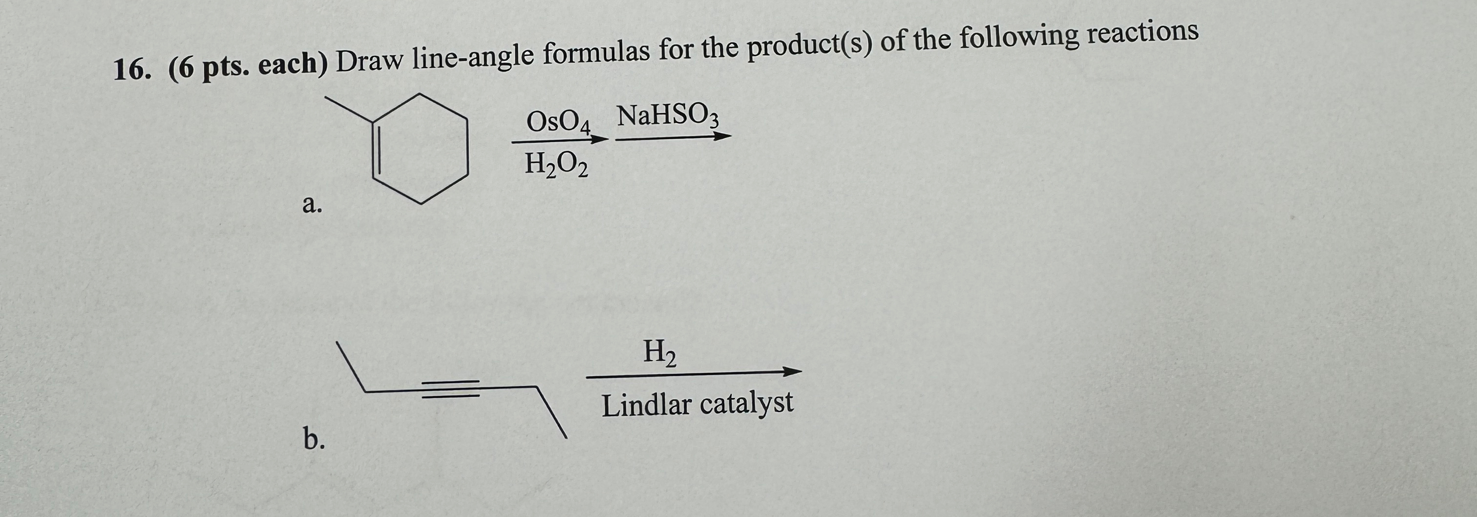 Solved (6 ﻿pts. ﻿each) ﻿Draw line-angle formulas for the | Chegg.com