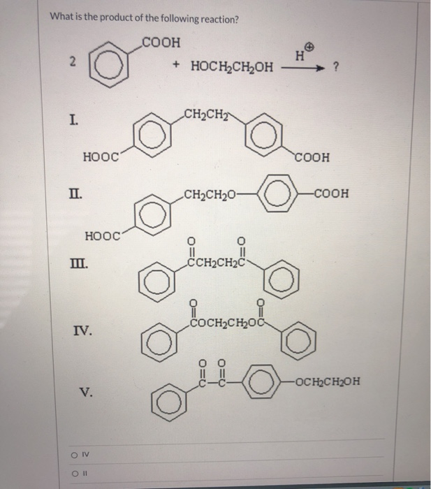 Solved What is the product of the following reaction? COOH + | Chegg.com