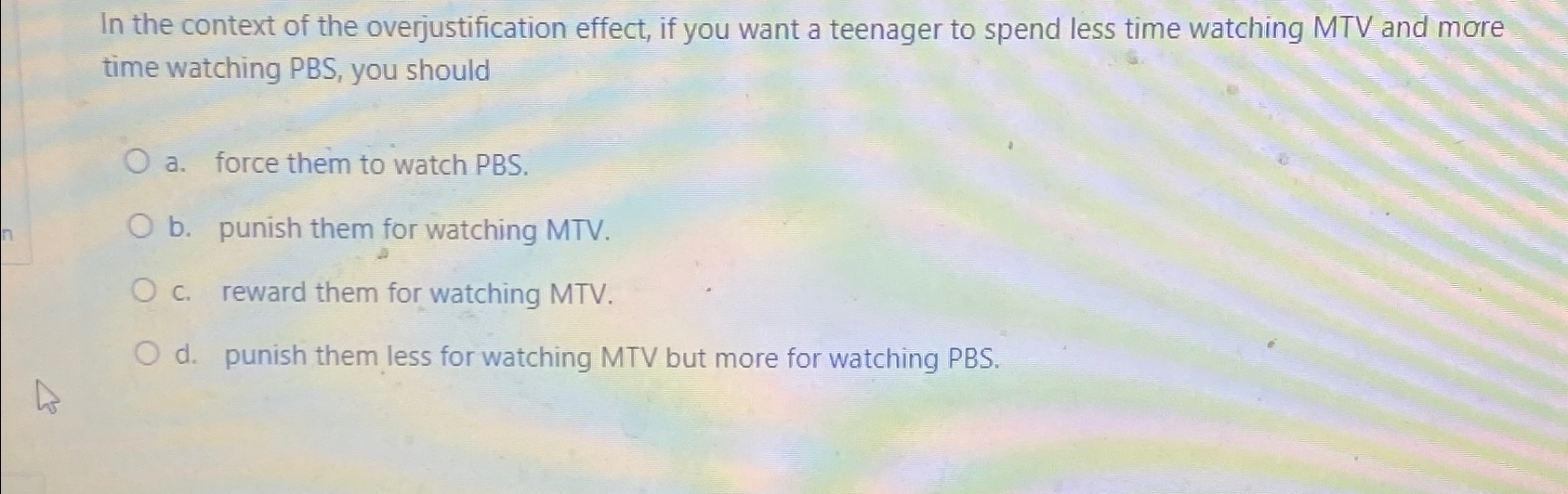 Solved In the context of the overjustification effect, if | Chegg.com