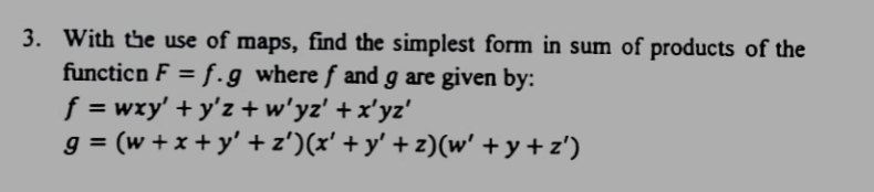 Solved With the use of maps, find the simplest form in sum | Chegg.com