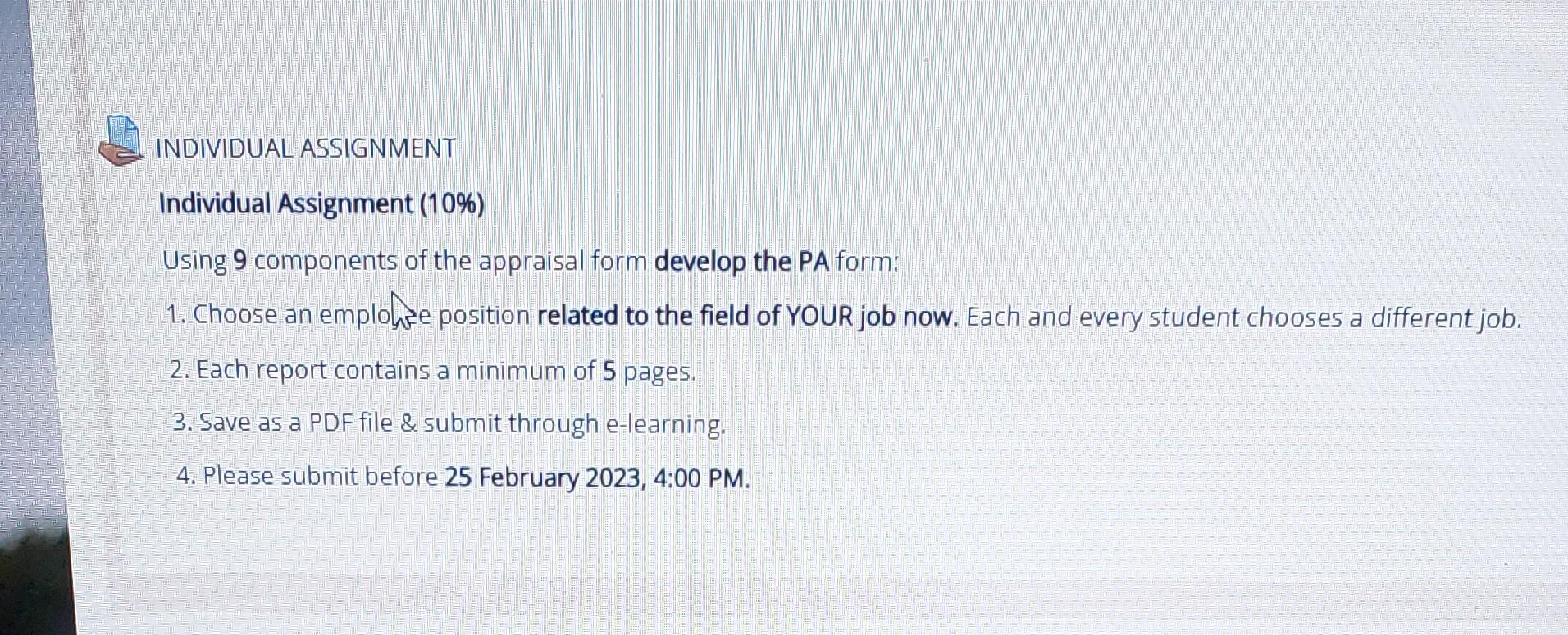 Individual Assignment (10\%) Using 9 components of | Chegg.com
