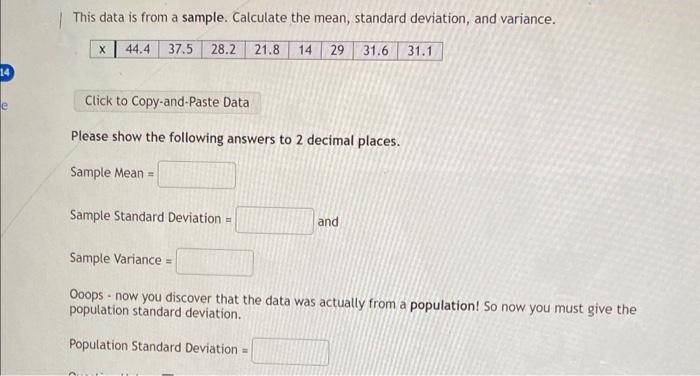 Solved Using your calculator, find the range and standard | Chegg.com