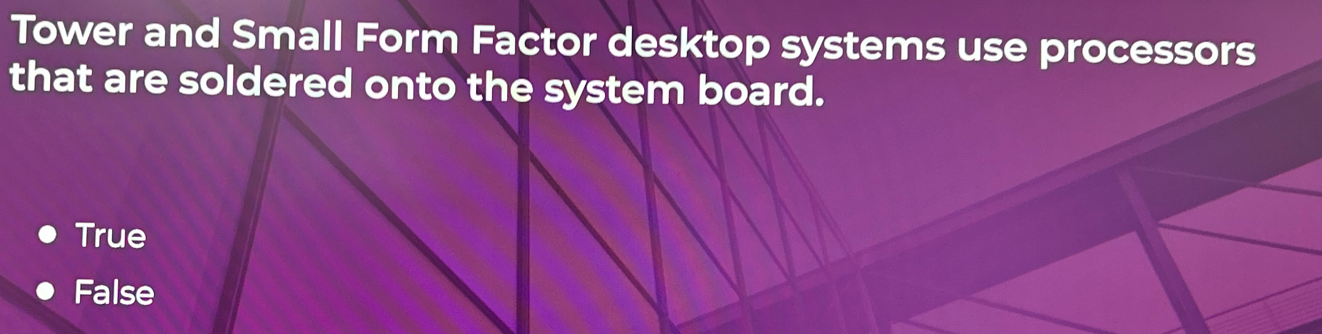 Solved Tower and Small Form Factor desktop systems use | Chegg.com