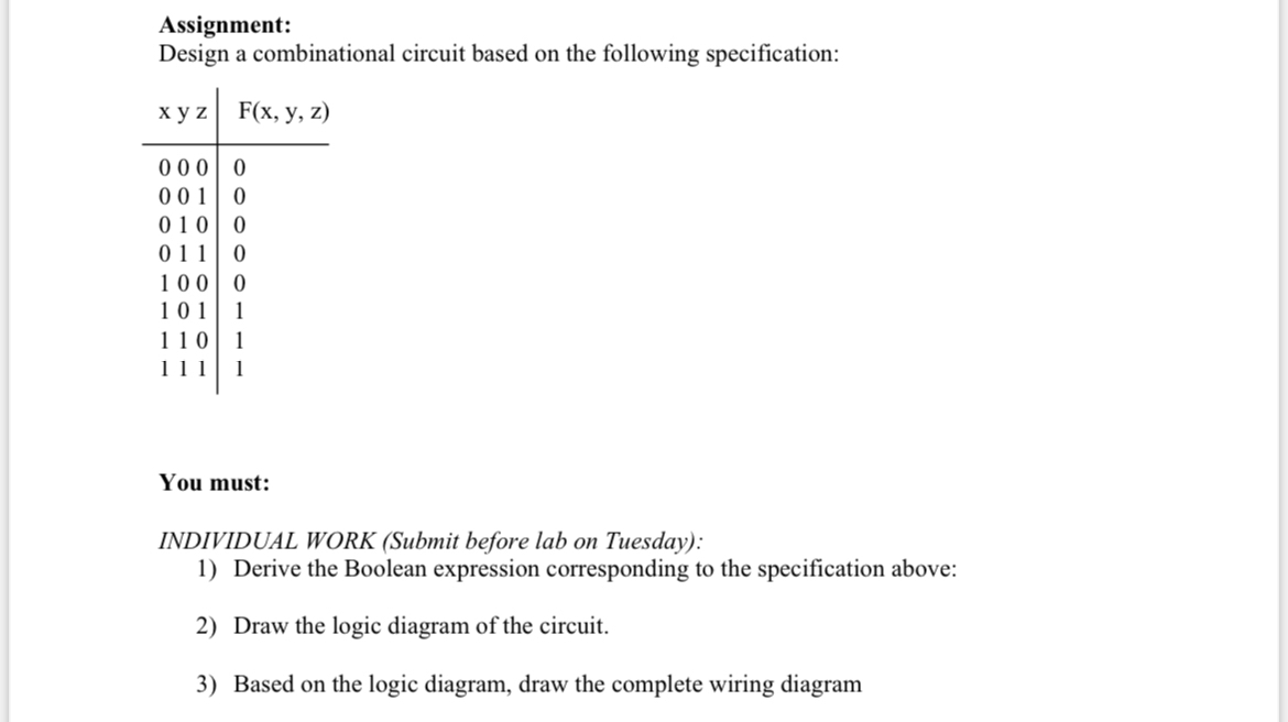 Solved Design a combinational circuit based on the following | Chegg.com