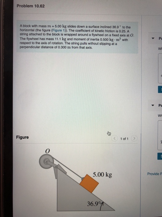 Solved Problem 10.62 A block with mass m = 5.00 kg slides | Chegg.com