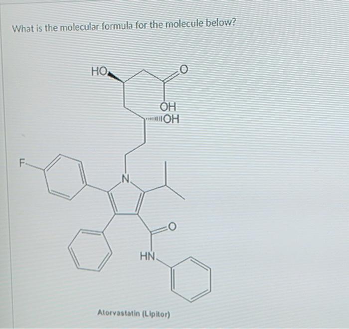 Solved What is the molecular formula for the molecule below? | Chegg.com