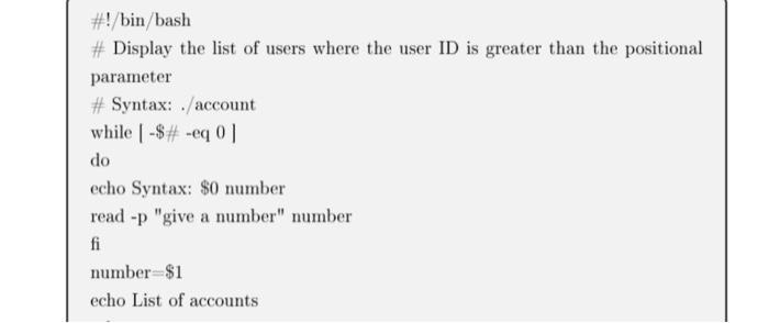 Solved Please Explain In Detail The Following Linux Script 