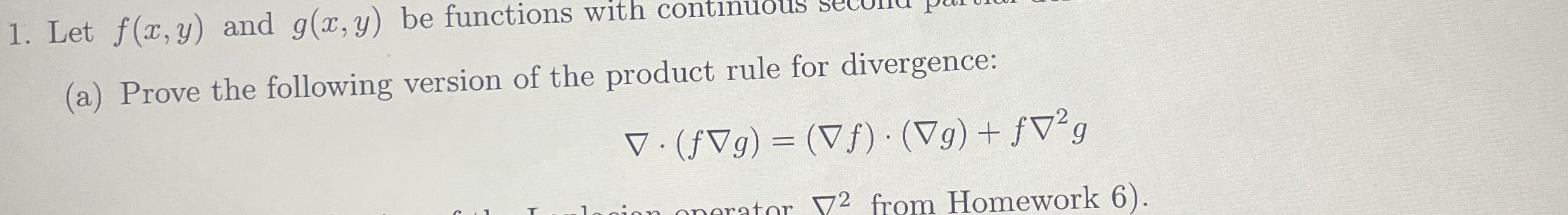 Solved Let f(x,y) ﻿and g(x,y) ﻿be functions with continuous | Chegg.com