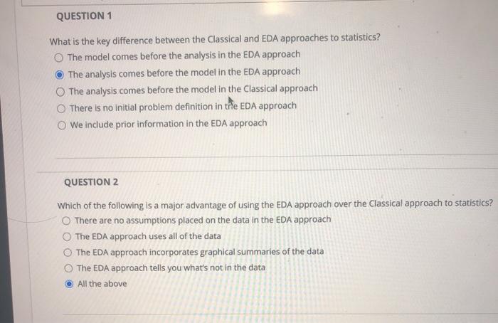 Solved QUESTION 1 What is the key difference between the | Chegg.com