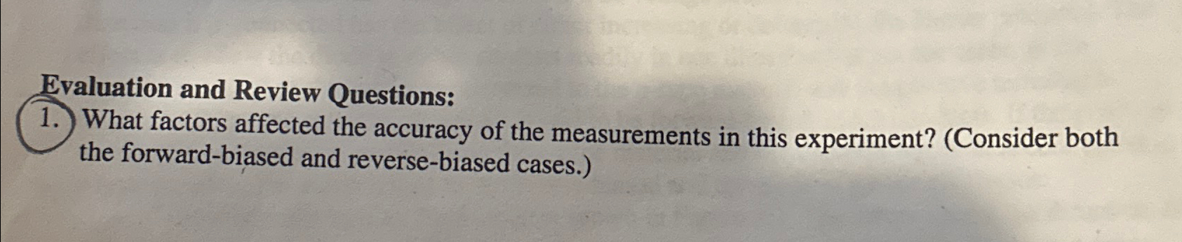 Solved Evaluation and Review Questions:What factors affected | Chegg.com