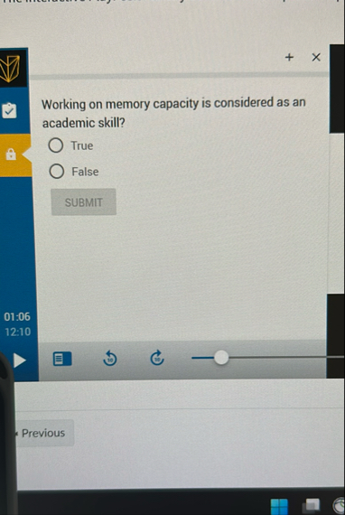Solved Working on memory capacity is considered as an | Chegg.com