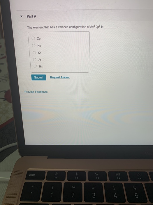 Solved Part A The element that has a valence configuration | Chegg.com