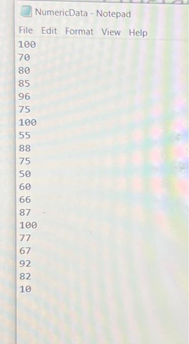 Solved Modify The Programs So That They Read The Data From A 7492