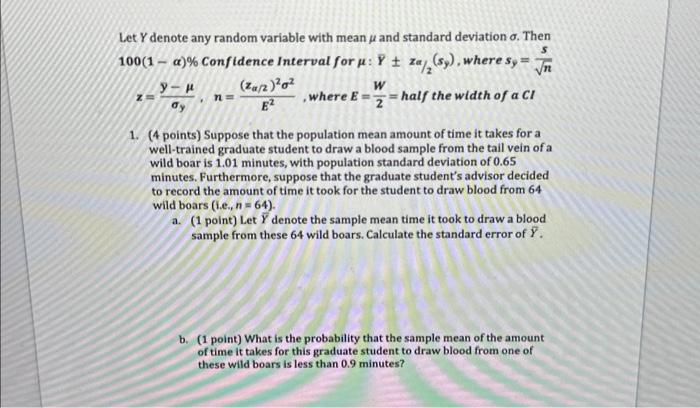 Solved Let Y denote any random variable with mean u and | Chegg.com
