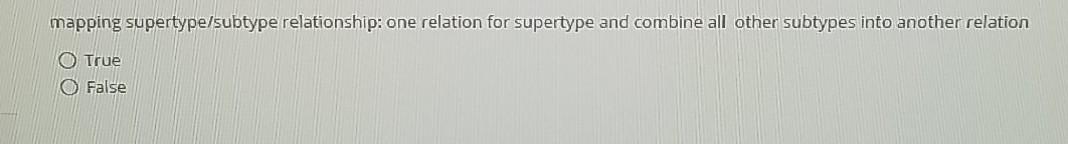 Solved mapping supertype/subtype relationship: one relation | Chegg.com