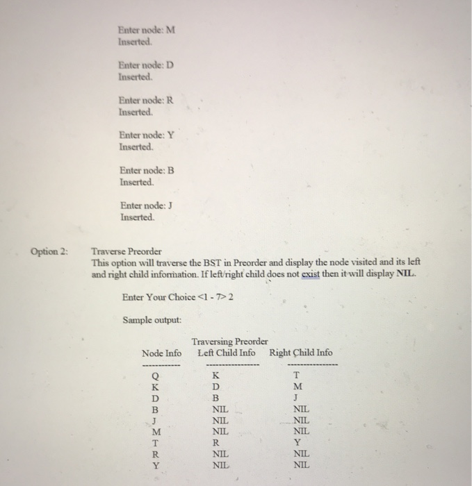 Solved Write A Program In C To Create A Binary Search Tree 3232