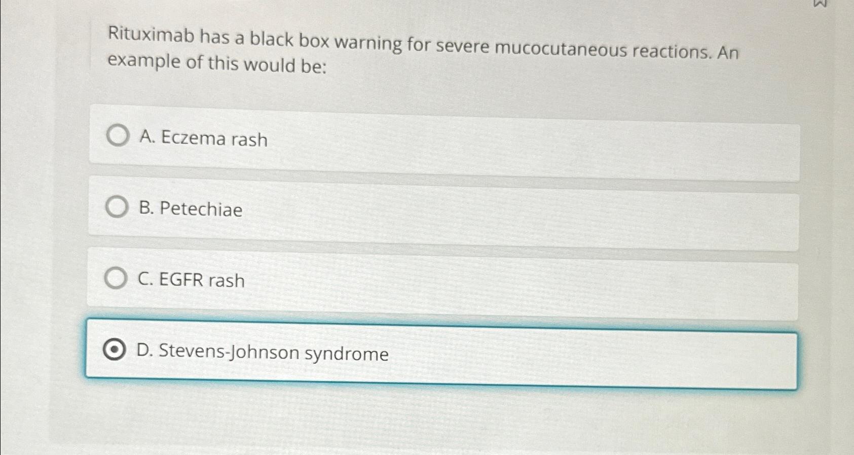 Solved Rituximab has a black box warning for severe | Chegg.com