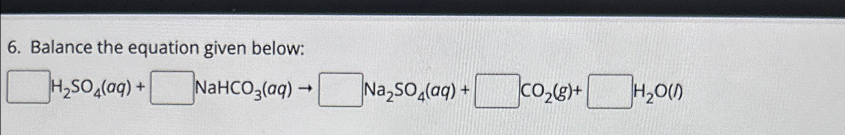 Solved Balance the equation given | Chegg.com