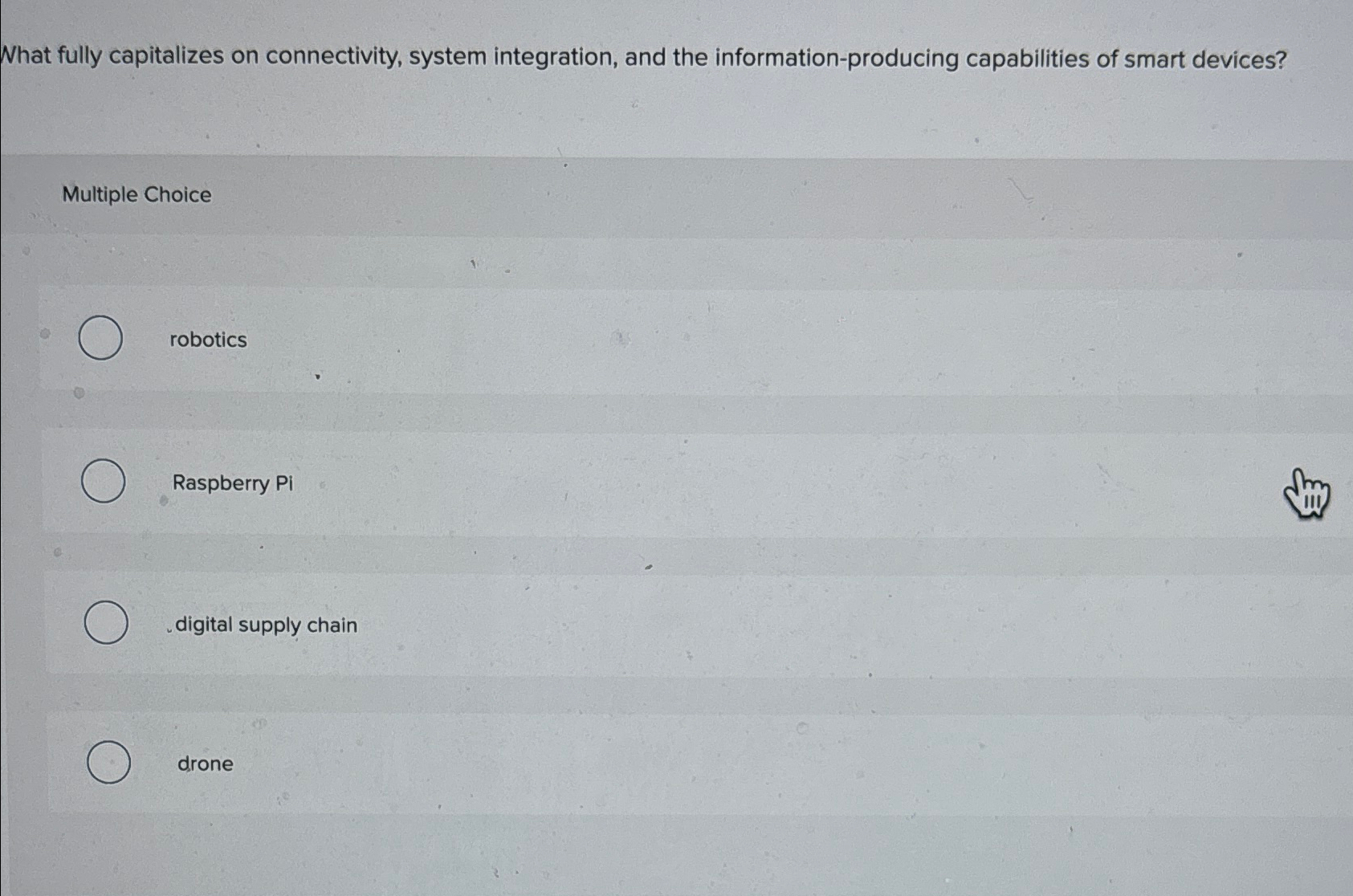Solved What fully capitalizes on connectivity, system | Chegg.com