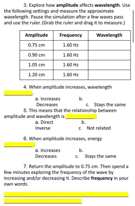 Solved Properties of Waves Open the Wave on a String PhET | Chegg.com