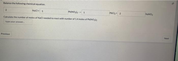 Solved 5 points Balance the following chemical equation 2n+ | Chegg.com