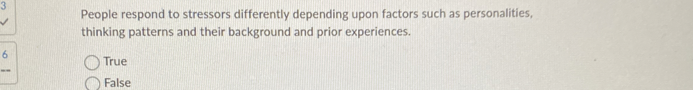 Solved People respond to stressors differently depending | Chegg.com