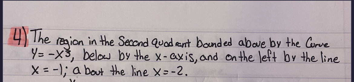 Solved find the volume using cross sections of The region in | Chegg.com