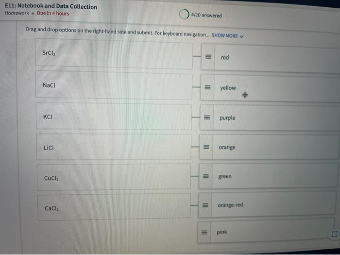 Solved E11: Notebook and Data Collection Homework . Due in a | Chegg.com