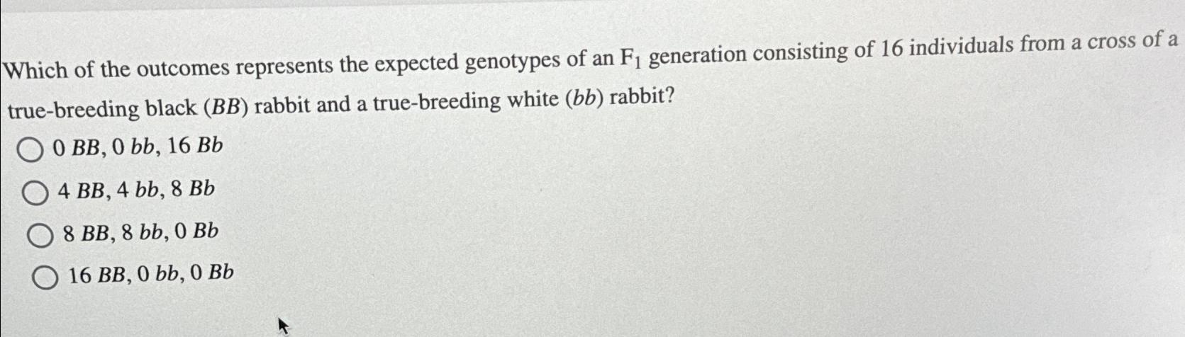 Solved Which of the outcomes represents the expected | Chegg.com