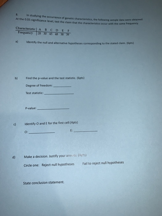 Solved Construct a scatterplot for the given data.(5pts) 5. | Chegg.com