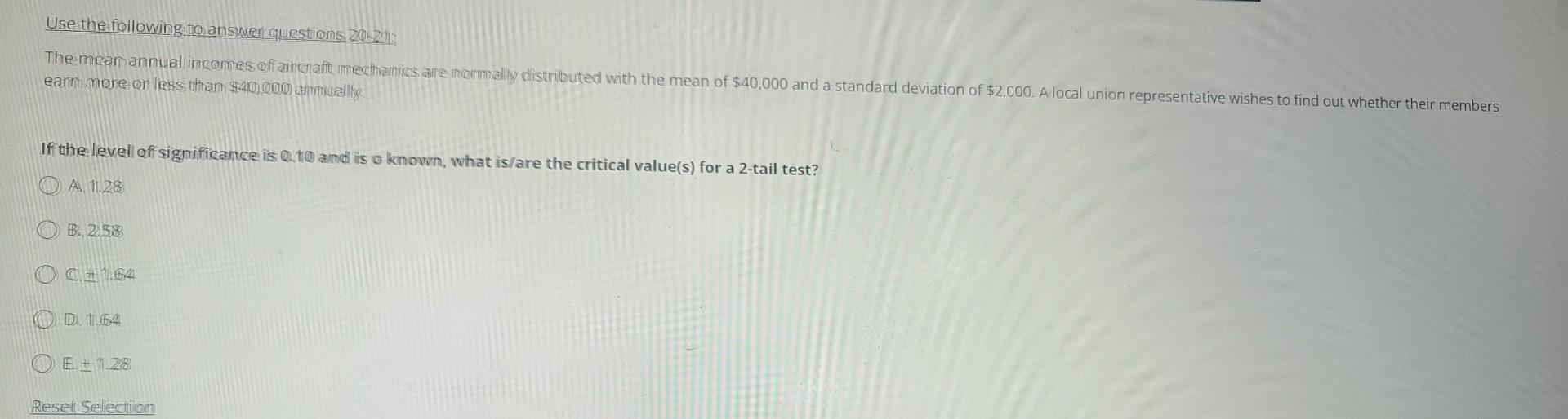Solved Use the following to answer questions 20-21: earn | Chegg.com