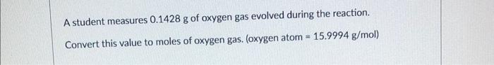 Solved The gas mixture contained only water vapor (H20) and | Chegg.com