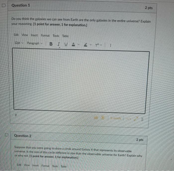 Solved Part 1: The Observable Universe Each tiny dot in the | Chegg.com