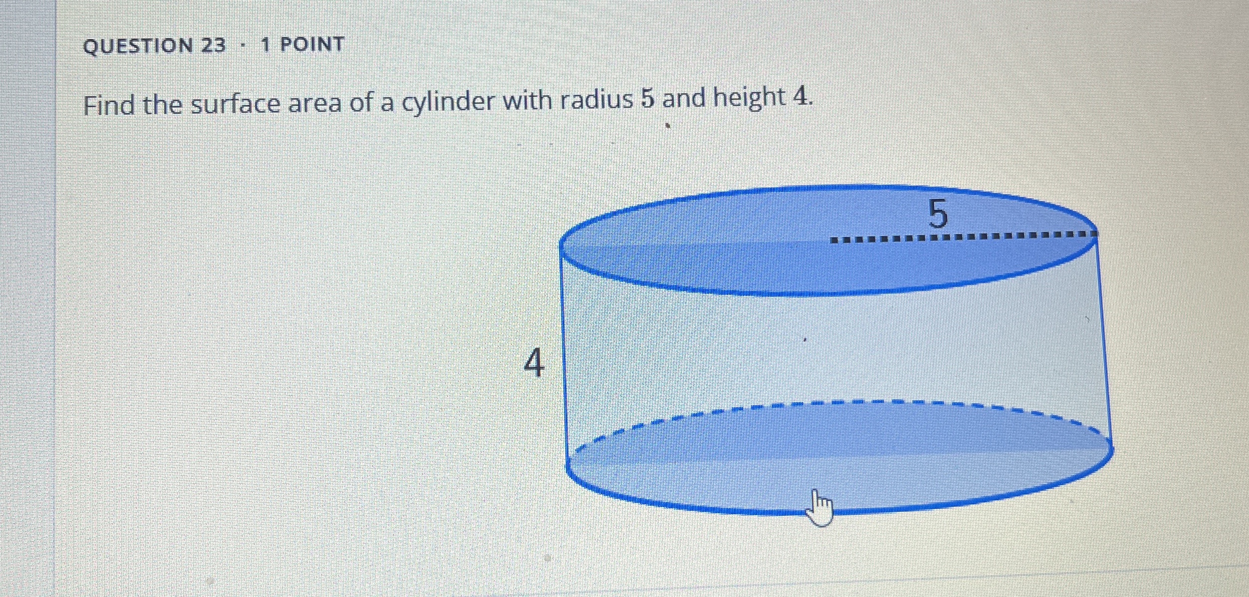 Solved QUESTION 23 - 1 ﻿POINTFind the surface area of a | Chegg.com
