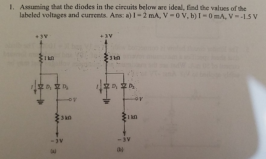 Solved 1. Assuming that the diodes in the circuits below are | Chegg.com Solved 1. Assuming that the diodes in the circuits below are | Chegg.com