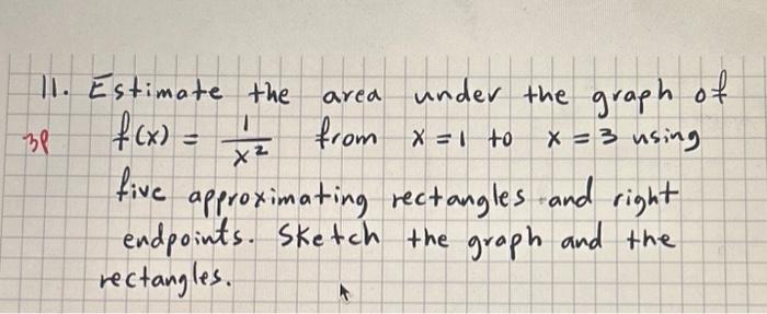 Solved 11. Estimate the area under the graph of 3p f(x)=x21 | Chegg.com