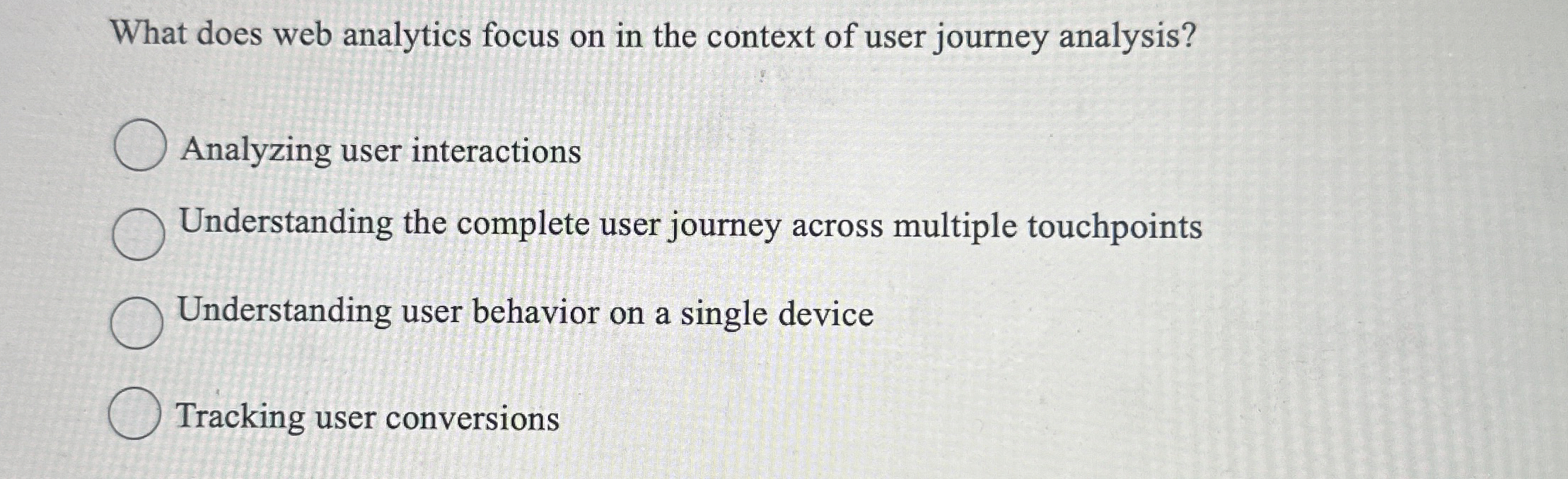 Solved What does web analytics focus on in the context of | Chegg.com