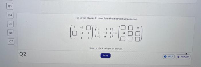 Solved Fit in the blanks to complete the matrix | Chegg.com