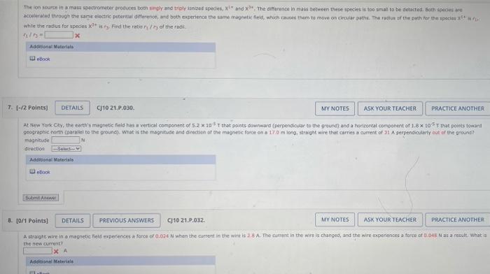 Solved The lon source in a mass spectromece Broduces bomly | Chegg.com