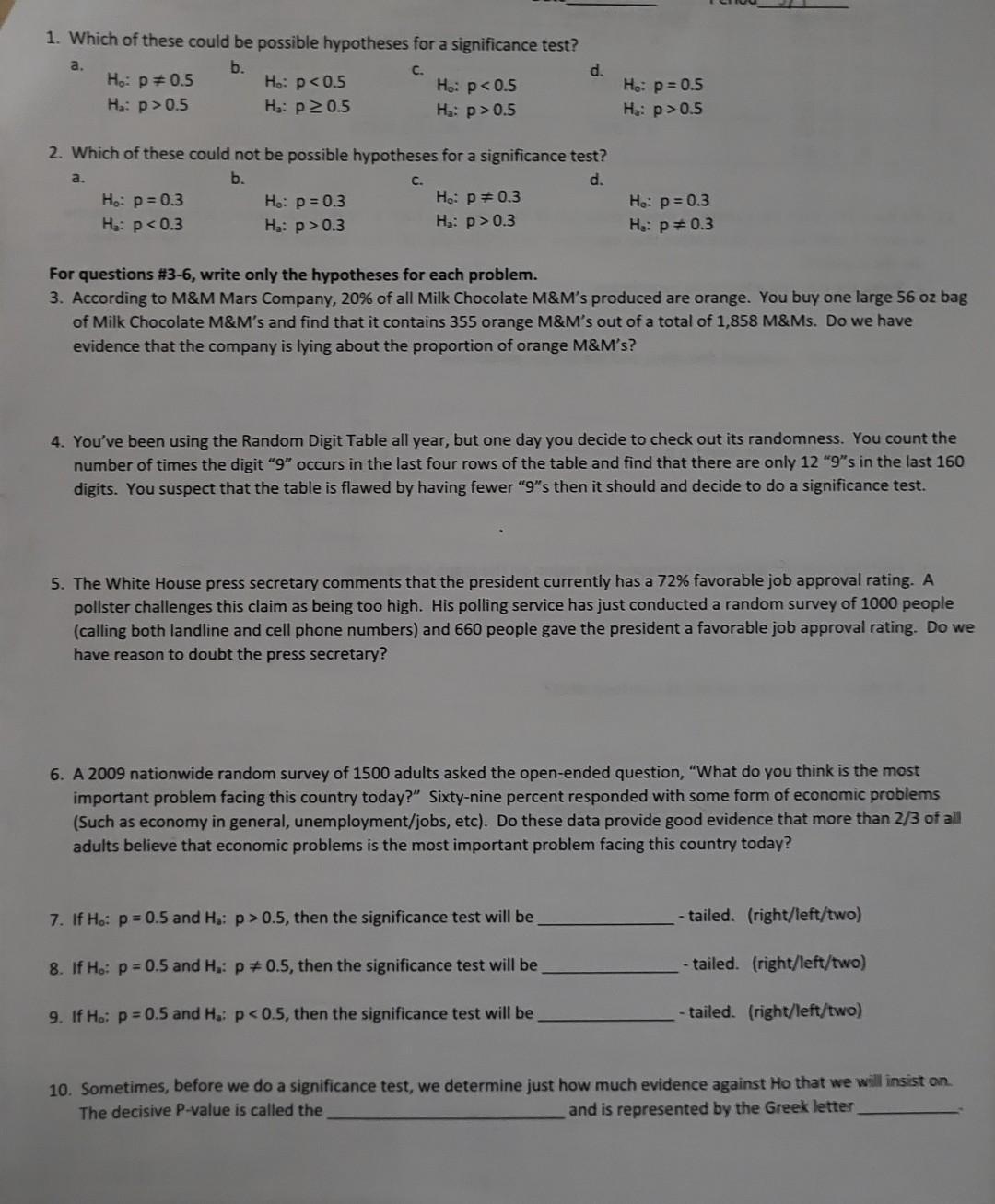 Solved 11. For each of the following situations, determine | Chegg.com